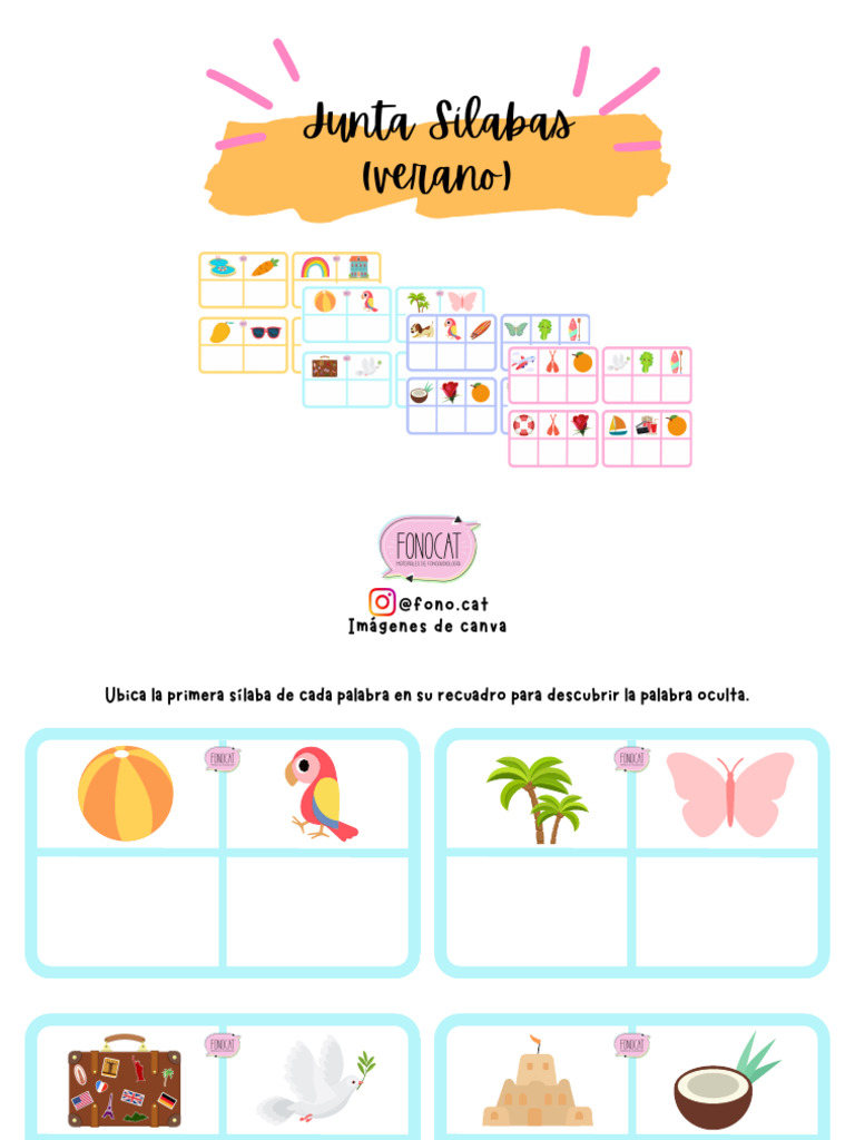 Junta Sílabas (Verano) | PDF