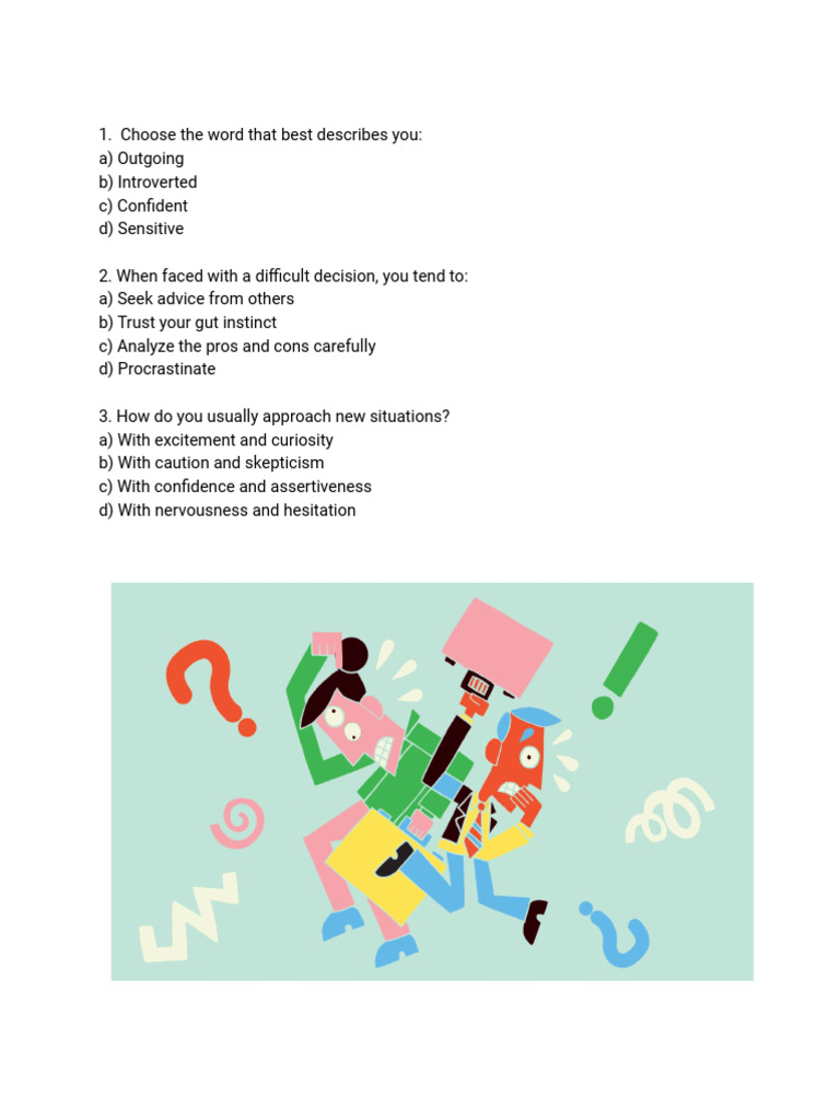 Personality Test 1 Pdf