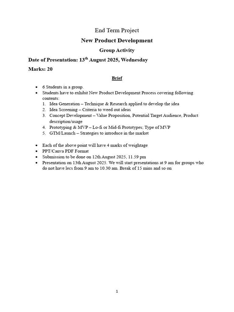 NPD Project Guidelines for 2025 | PDF