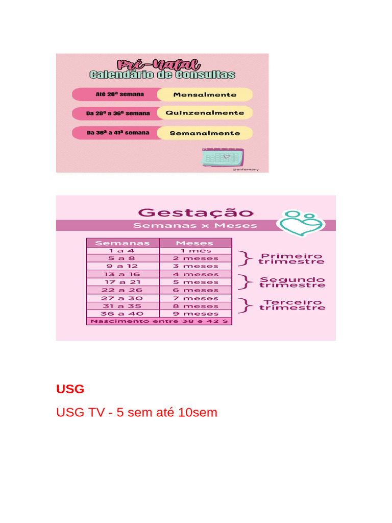 Tipos de USG Obstétrico e Indicações | PDF