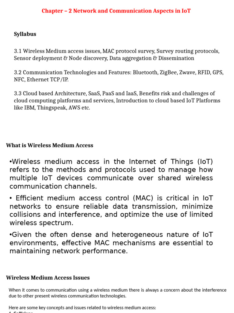 MSCIOT - Chapter 3 | PDF | Computer Network | Telecommunications