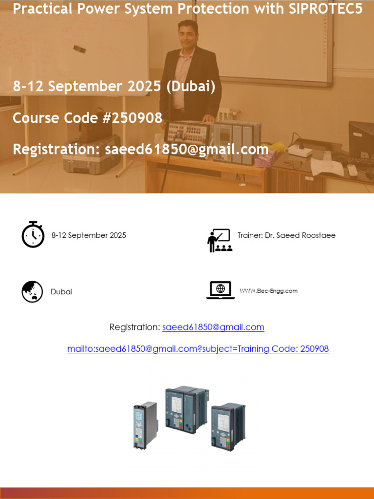 Power System Protection Training Dubai | PDF | Transformer | Power Supply