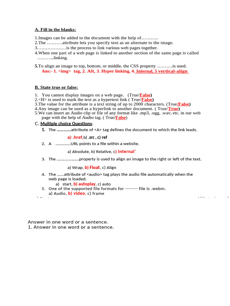 HTML Image and Hyperlink Basics | PDF