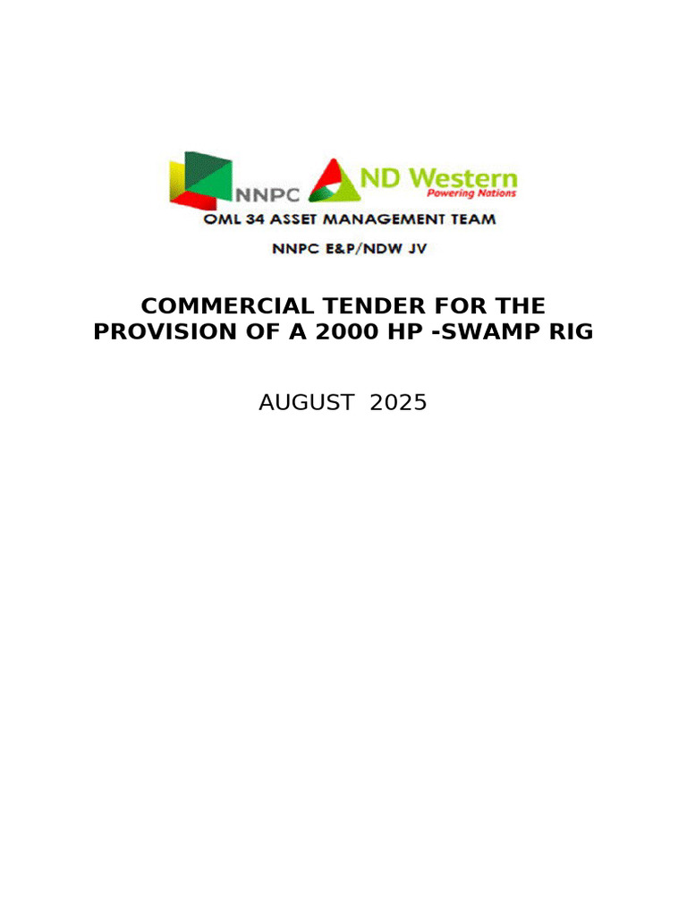 2000 HP Swamp Rig Tender Specifications | PDF | Pump