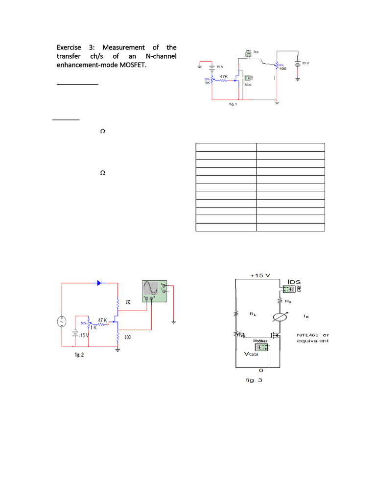 Measuring Transconductance of MOSFET | PDF