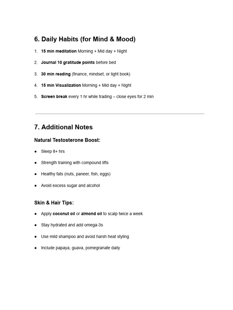 Daily Habits | PDF