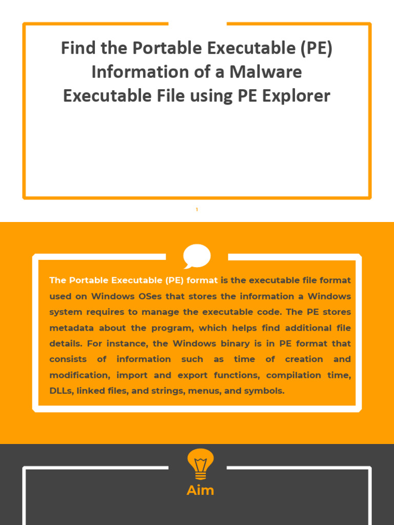 Find The Portable Executable (PE) Information of A Malware Executable ...