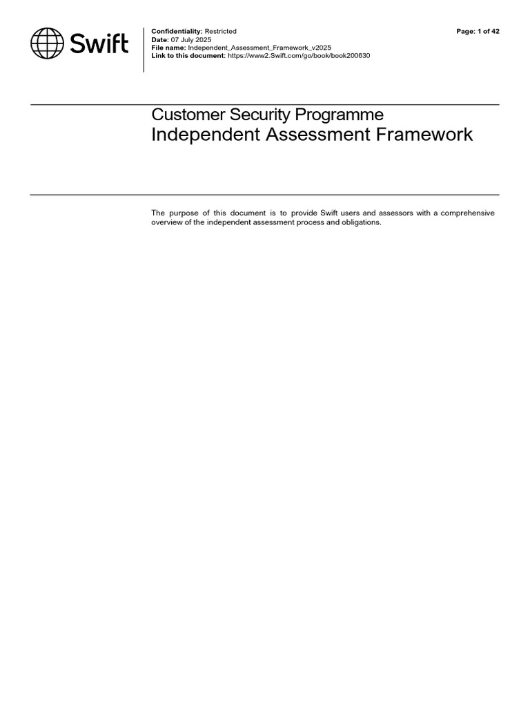 Independent Assessment Framework 2025 | PDF | Audit | Computer Security