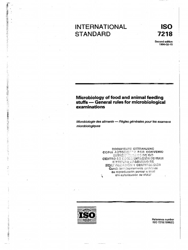 Iso 7218 | PDF