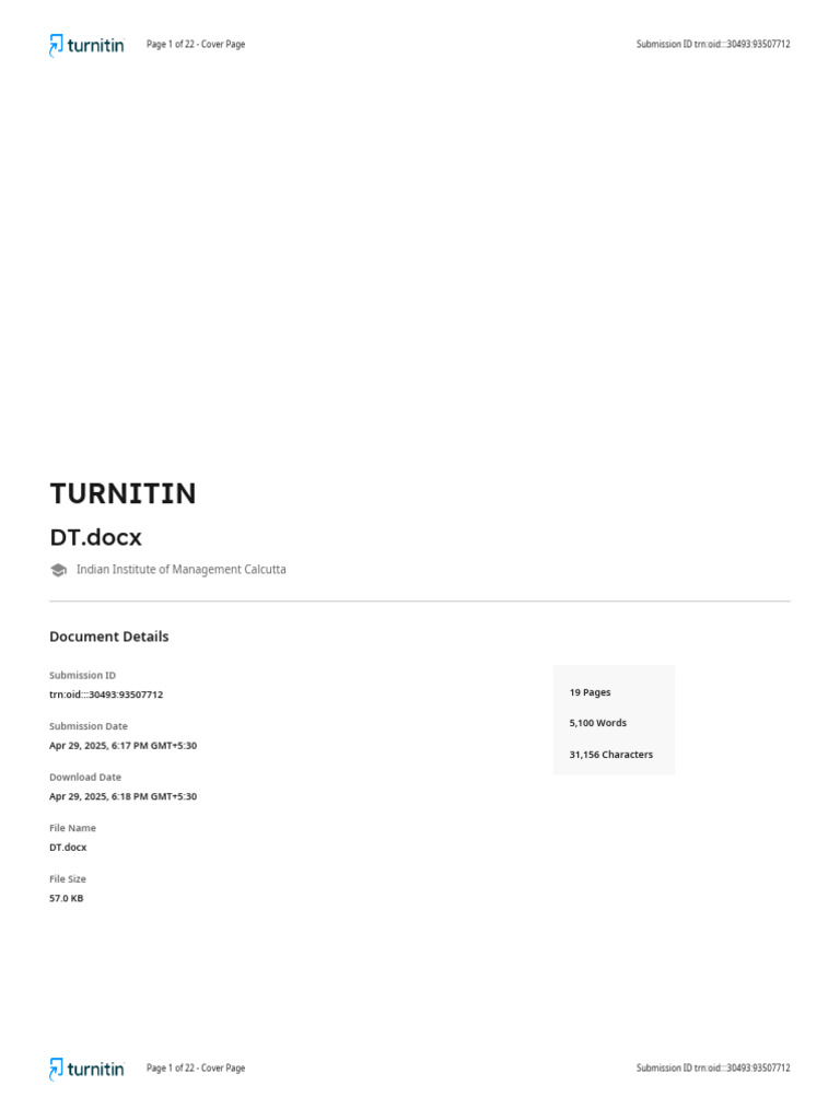 DT TURNITIN | PDF | Citation | Turnitin