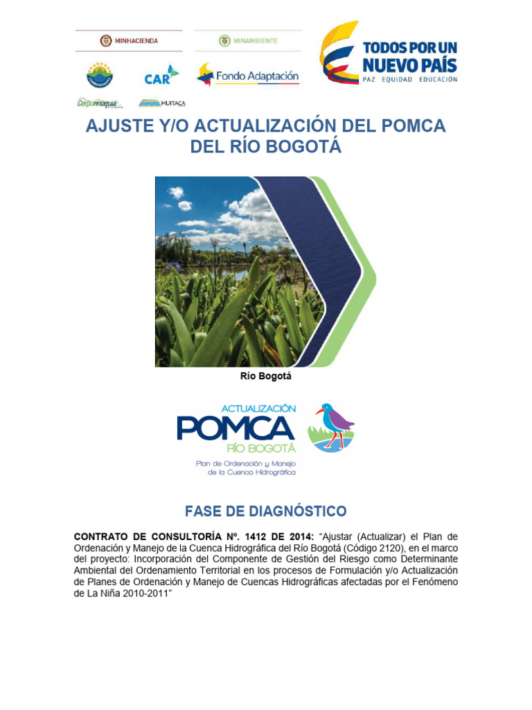 Actualización POMCA Río Bogotá: Diagnóstico | PDF | Ambiente | Hidrología