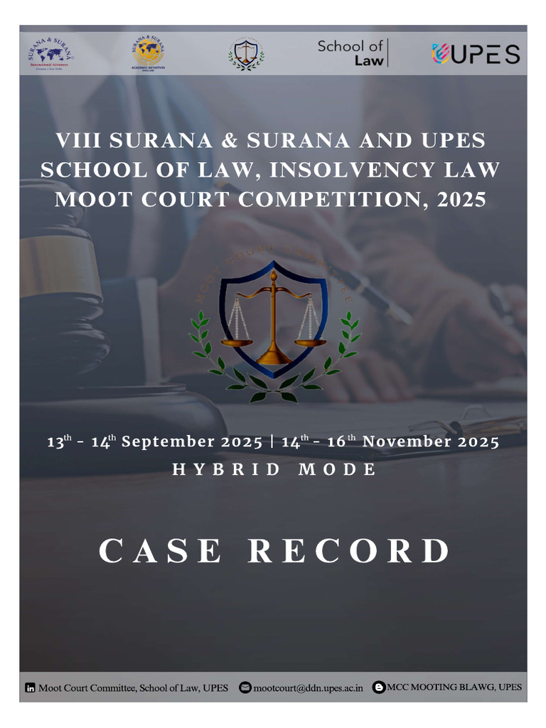 Surana & Surana Moot Problem, 2025 | PDF