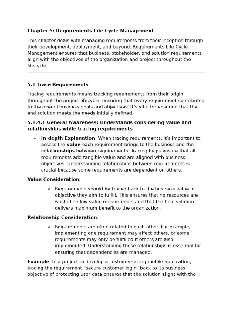 Requirements Life Cycle Management Overview | PDF | Business Analysis ...