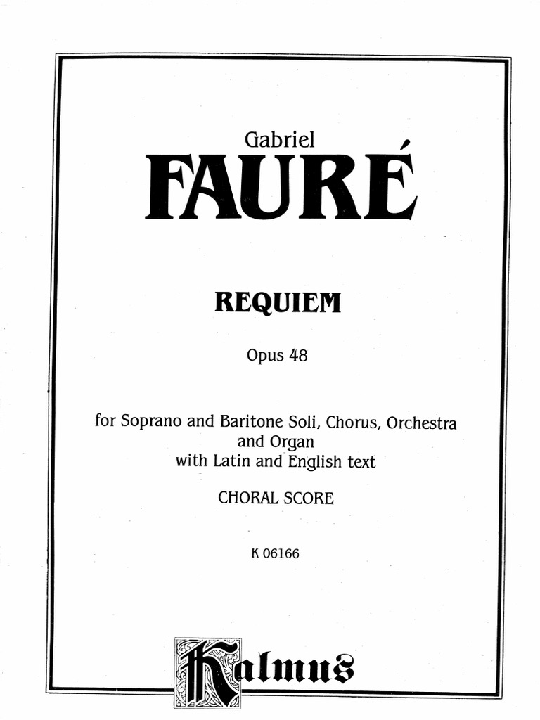 Fauré - Requiem - Vocal | PDF