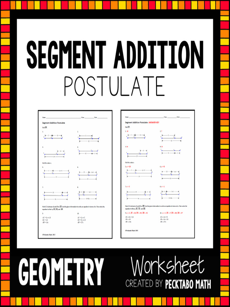 Segment Addition Postulate Worksheet | PDF | Chess Openings | Chess