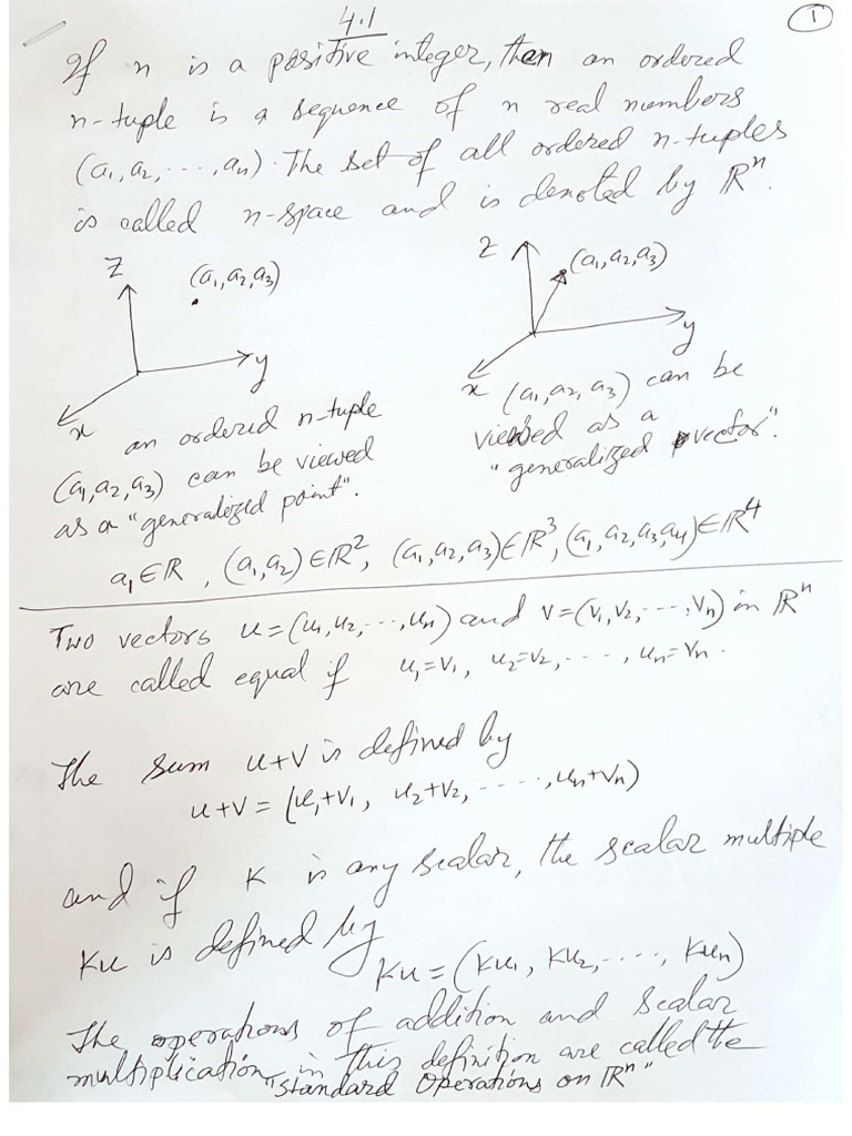 Euclidean Vector Space-1 | PDF