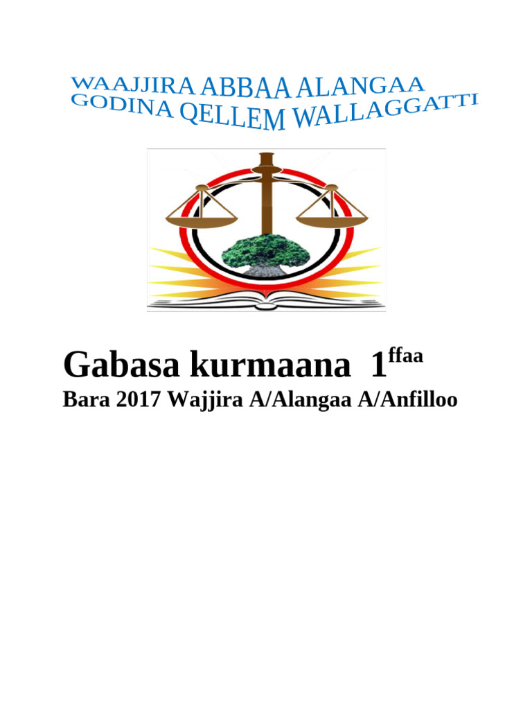 Gabasa Barreeffamaa 2017 Anfilloo | PDF