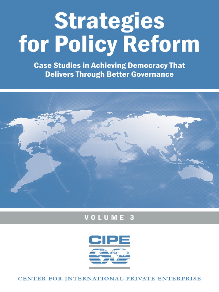 CIPE-Strategies for Policy Reform | PDF | Entrepreneurship | Governance