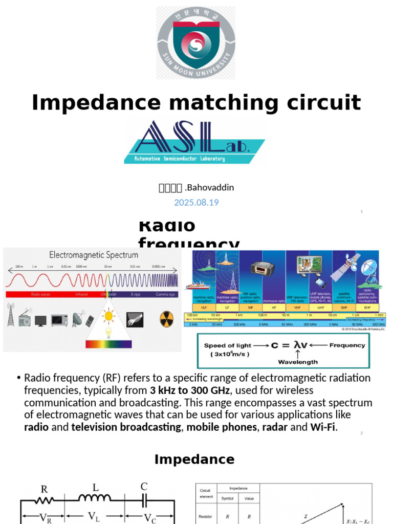 Impedance Matching in RF Circuits | PDF | Electrical Impedance ...