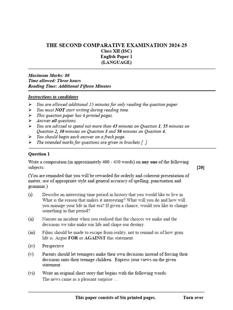 ISC Class XII English Exam Paper 2024-25 | PDF | Coffee | Heart