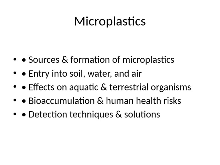 Microplastics: Sources, Effects, and Solutions | PDF