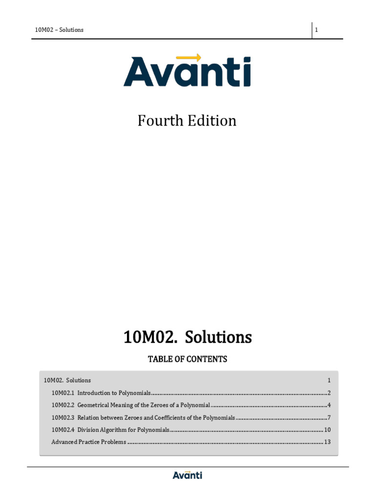 10M02 Module Sol (v11) - PL | PDF | Polynomial | Zero Of A Function