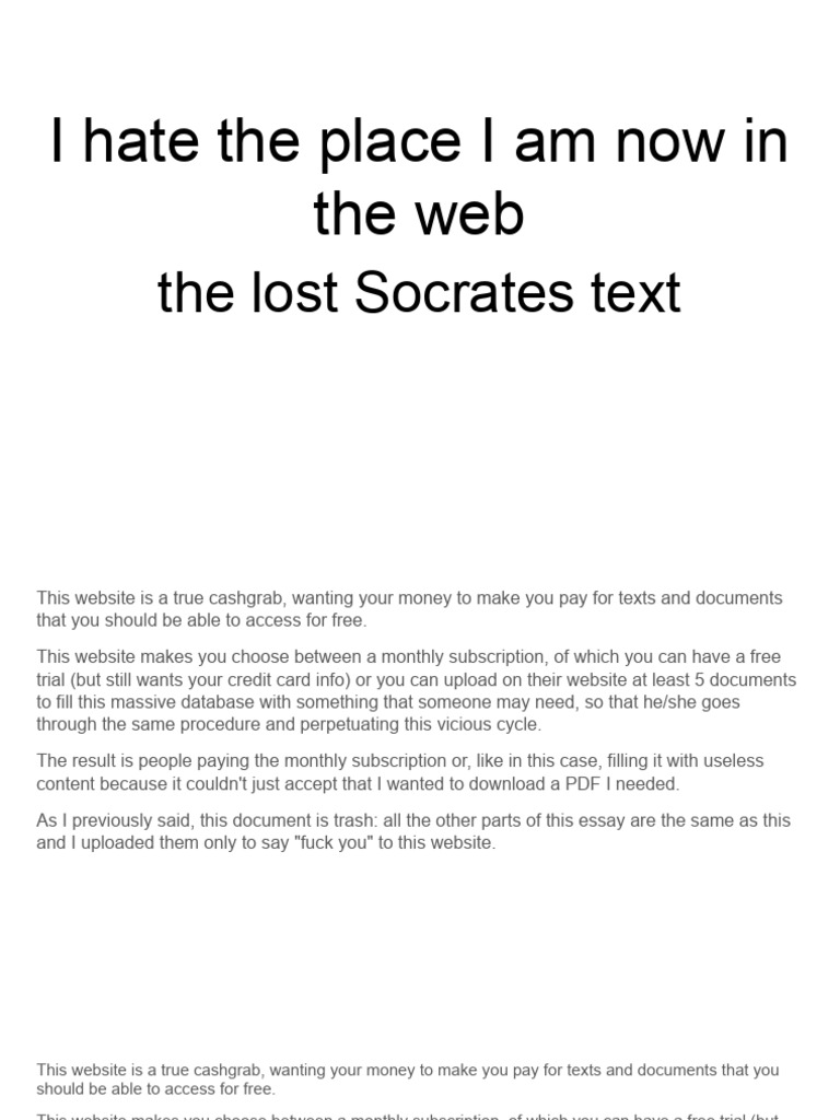 Placeholder Document 5. Do Not Read | PDF