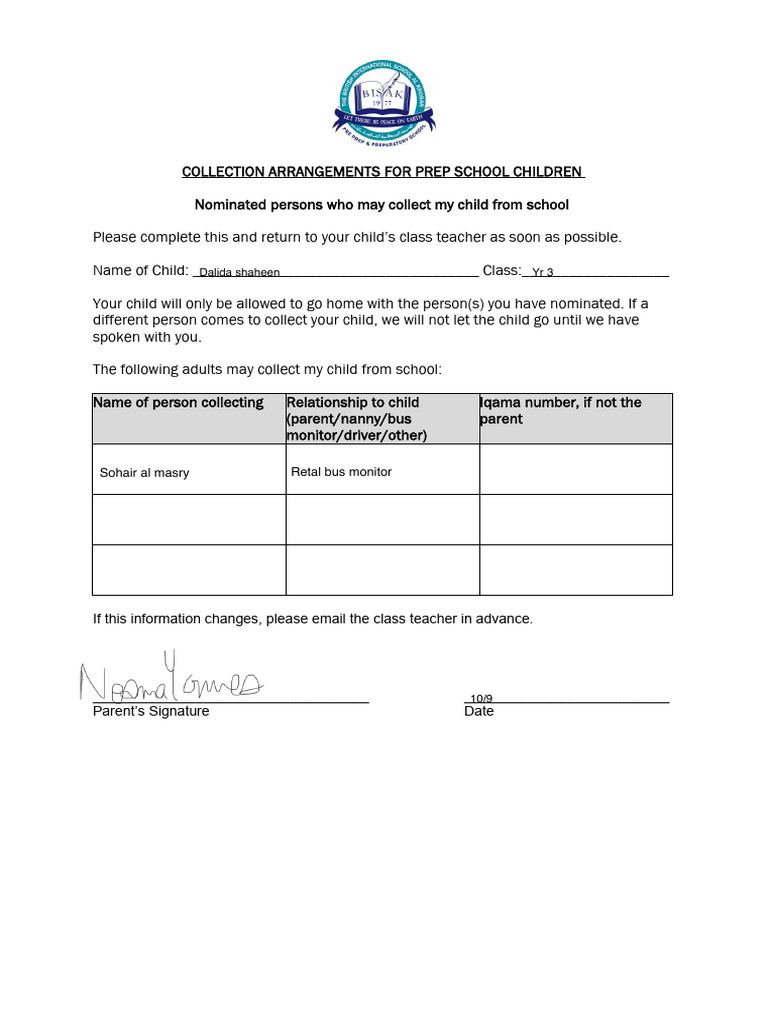 Collection Permission Form 2 | PDF
