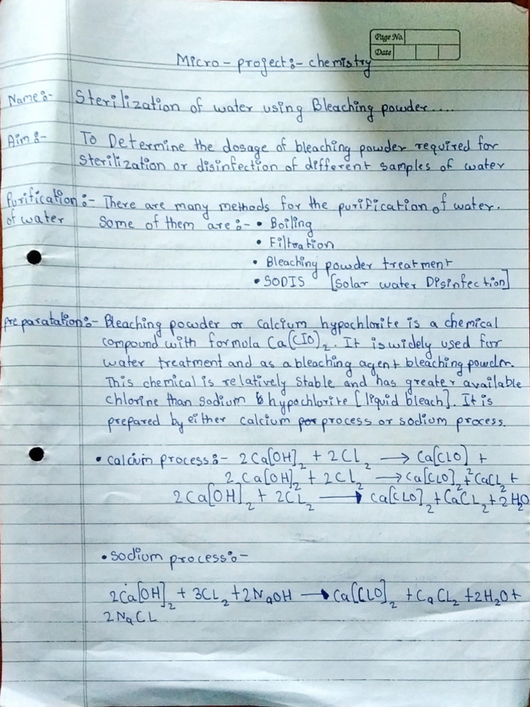 Chemistry Micro Project | PDF