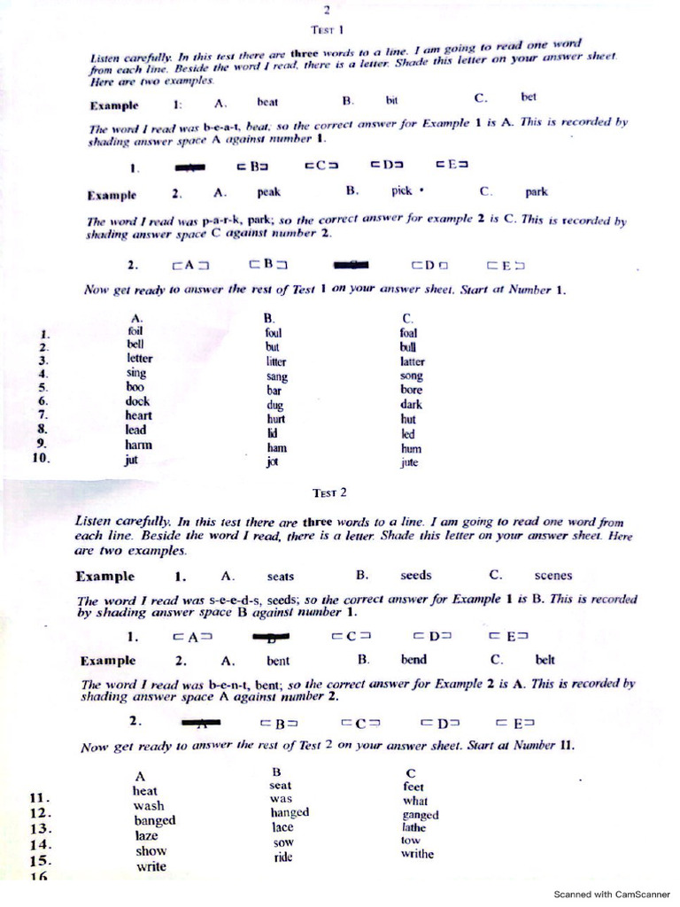 Oral English Test-1 | PDF