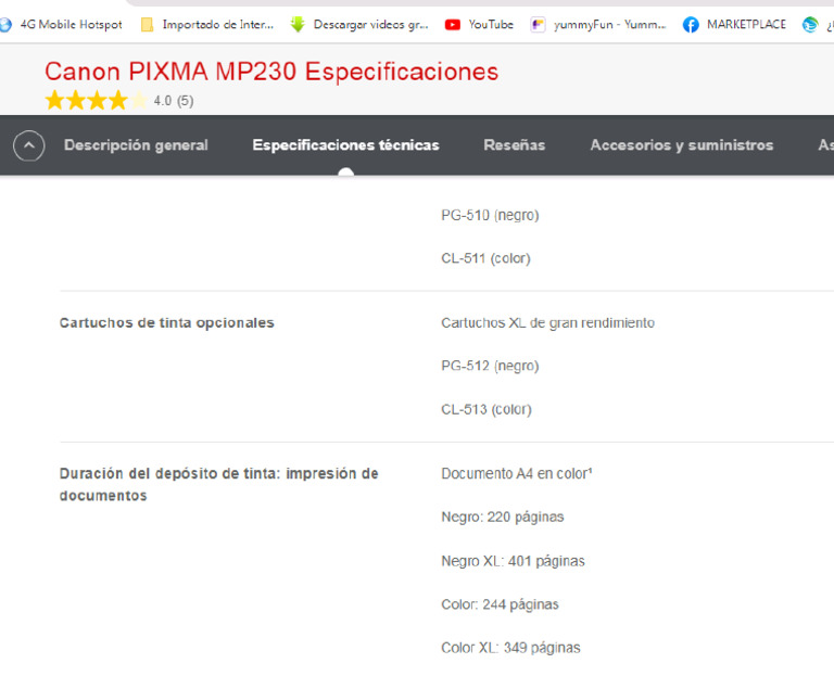 Canon Pixma MP 230 | PDF