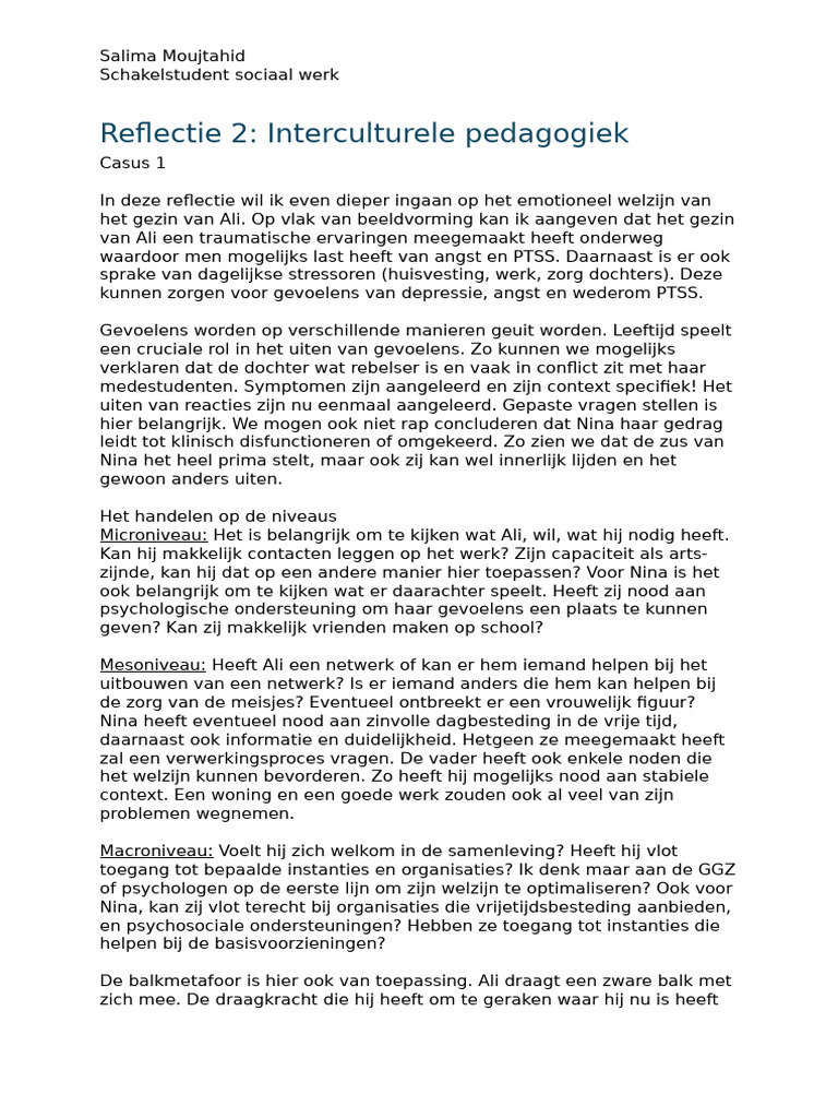 Reflectie 2 | PDF