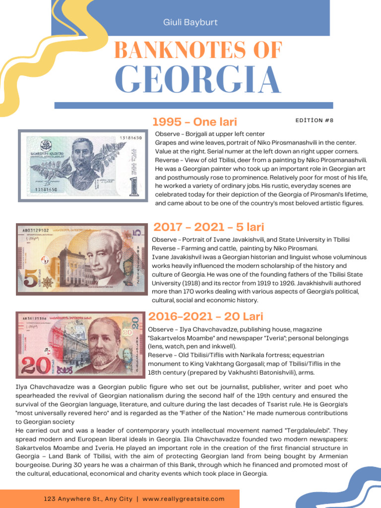 Georgian Banknotes and Cultural Icons | PDF | Georgia (Country)