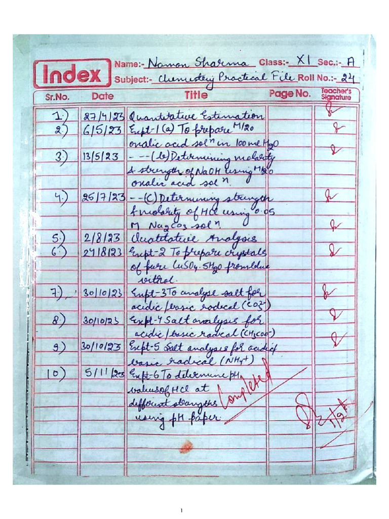 Class XI Practical File-1 | PDF