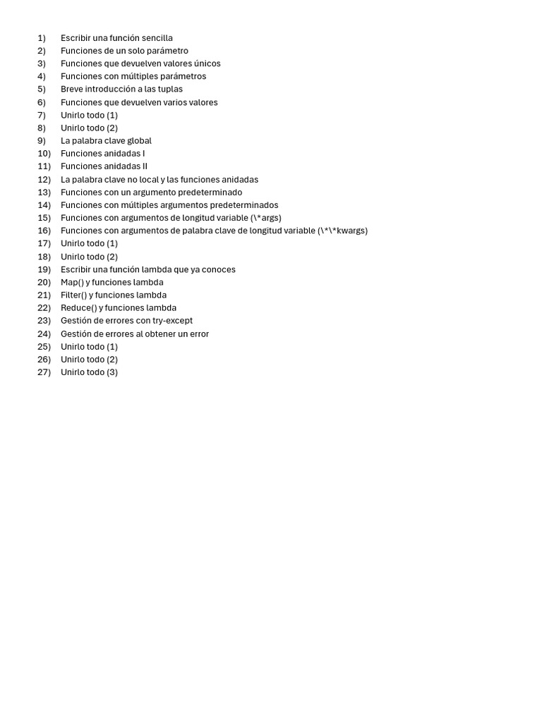 Funciones en Python: Guía Completa | PDF | Función (Matemáticas ...