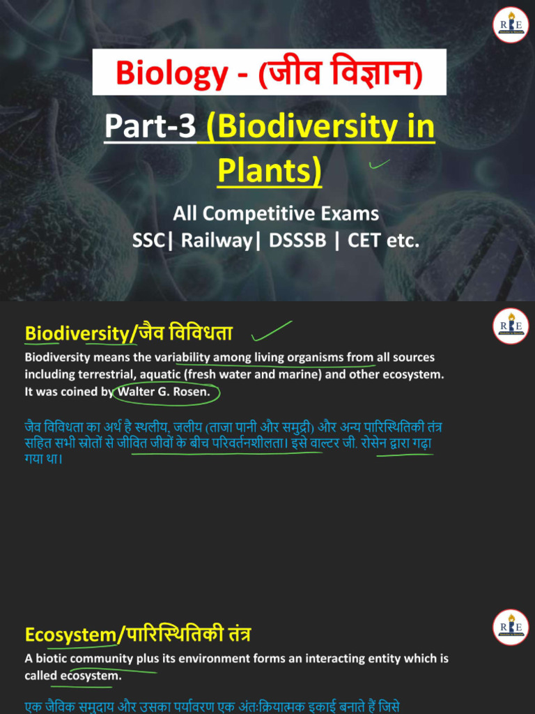 336 ©TheOne Biology Part 3 Biodiversity and Plants Classification | PDF