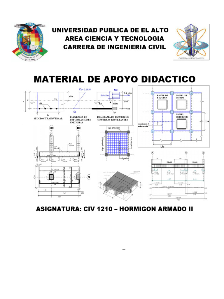 Material de Apoyo Didactico Capitulo I | PDF | Viga (Estructura) | Hormigón