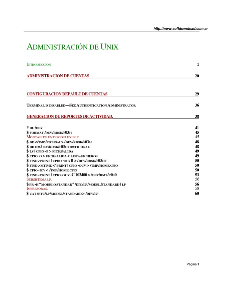 Administracio de Unix | PDF | Informática