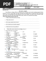 Prep Class English Exam Worksheet | PDF