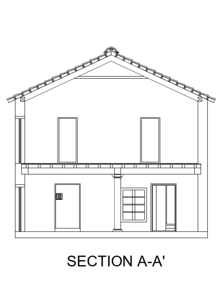 Nagarathnamma House REEHAN Section Scale 1-50 A4 | PDF