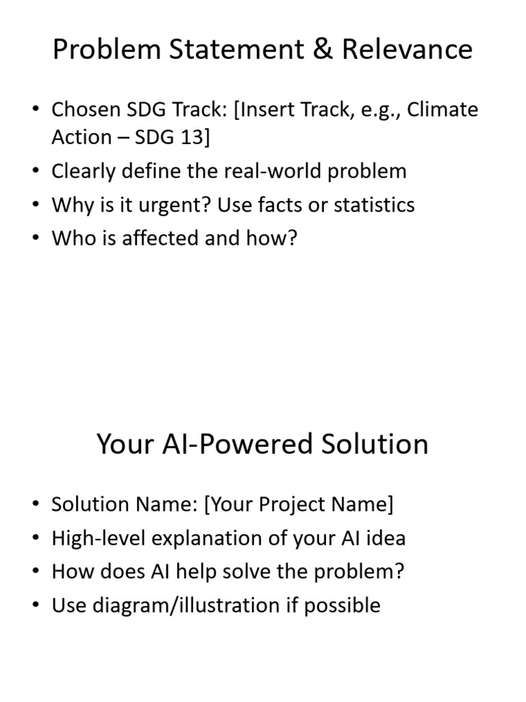 AI4Youth Ideathon Presentation Template | PDF