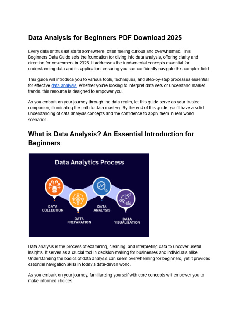 Beginner's Guide to Data Analysis 2025 | PDF | Data Analysis | Data
