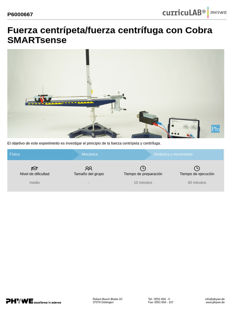 Fuerza Centrípeta/Fuerza Centrífuga Con Cobra Smartsense | PDF | Fuerza ...