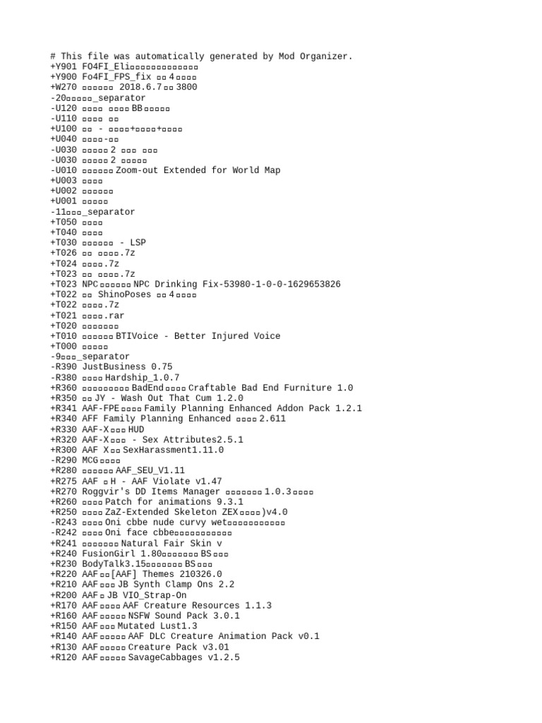 Mod List | PDF