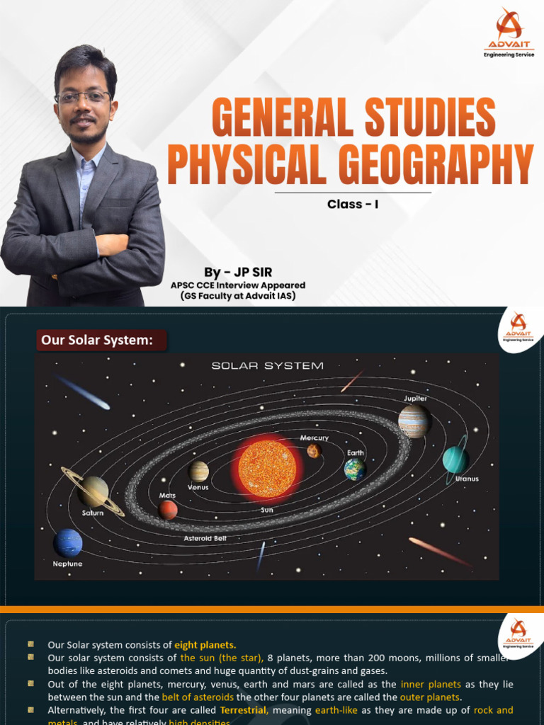 Overview of Our Solar System and Earth | PDF | Planets | Solar System