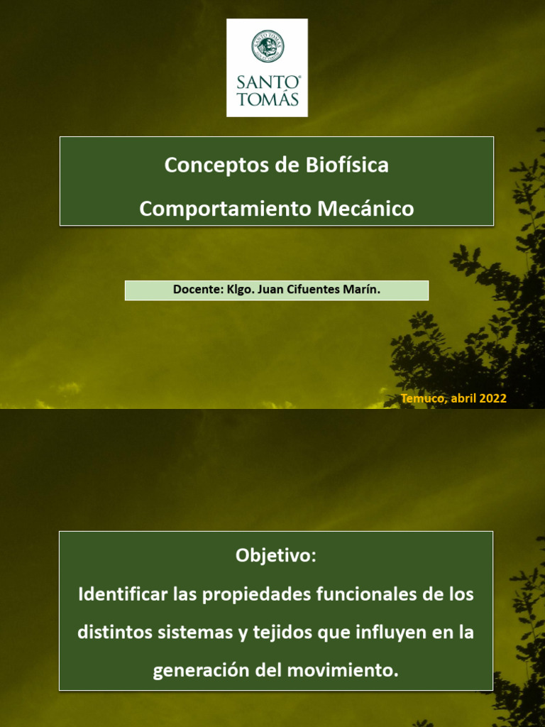 2.1 Comportamiento MecÃ¡nico de Los Tejidos | PDF