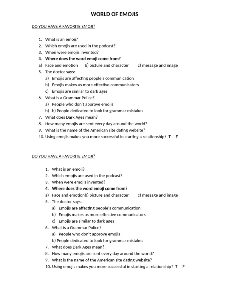 World of Emojis FFS | PDF