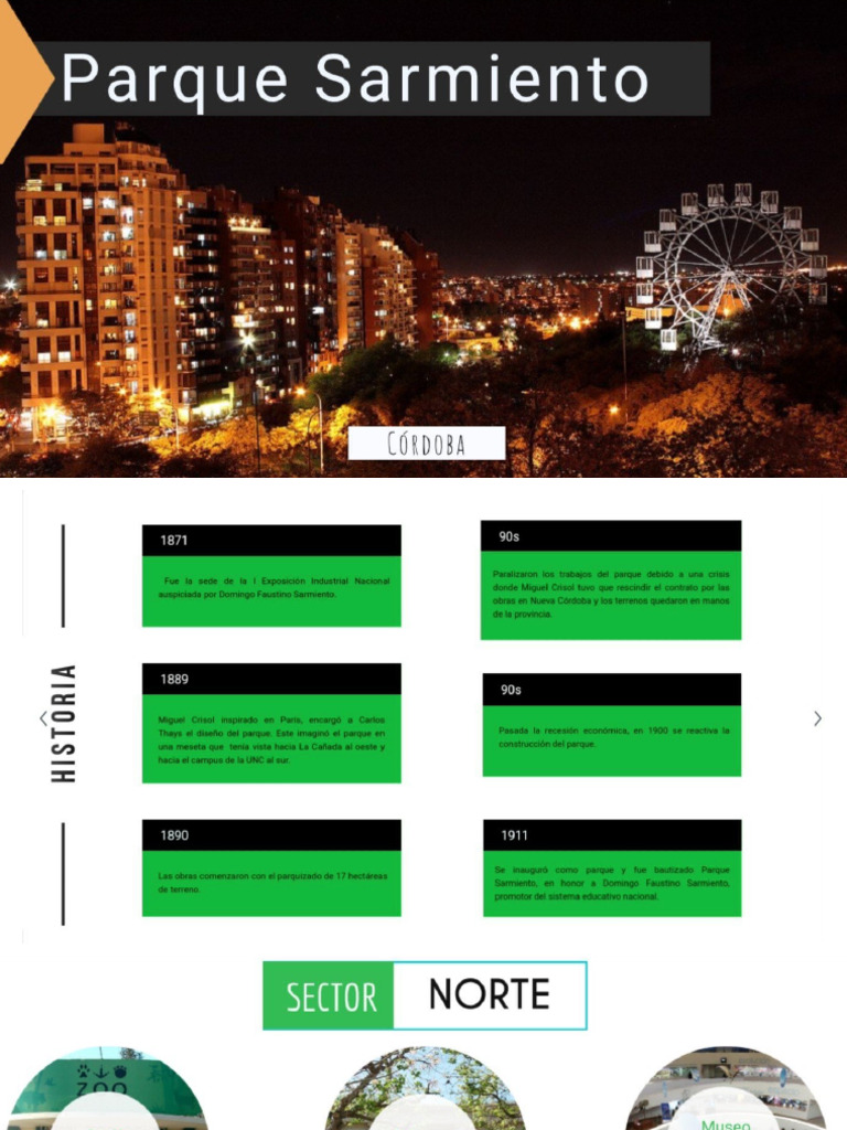 Presentación Parque Sarmiento Córdoba Argentina | PDF