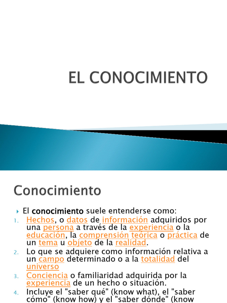 Tipos y Teorías del Conocimiento | PDF | Conocimiento | Empirismo