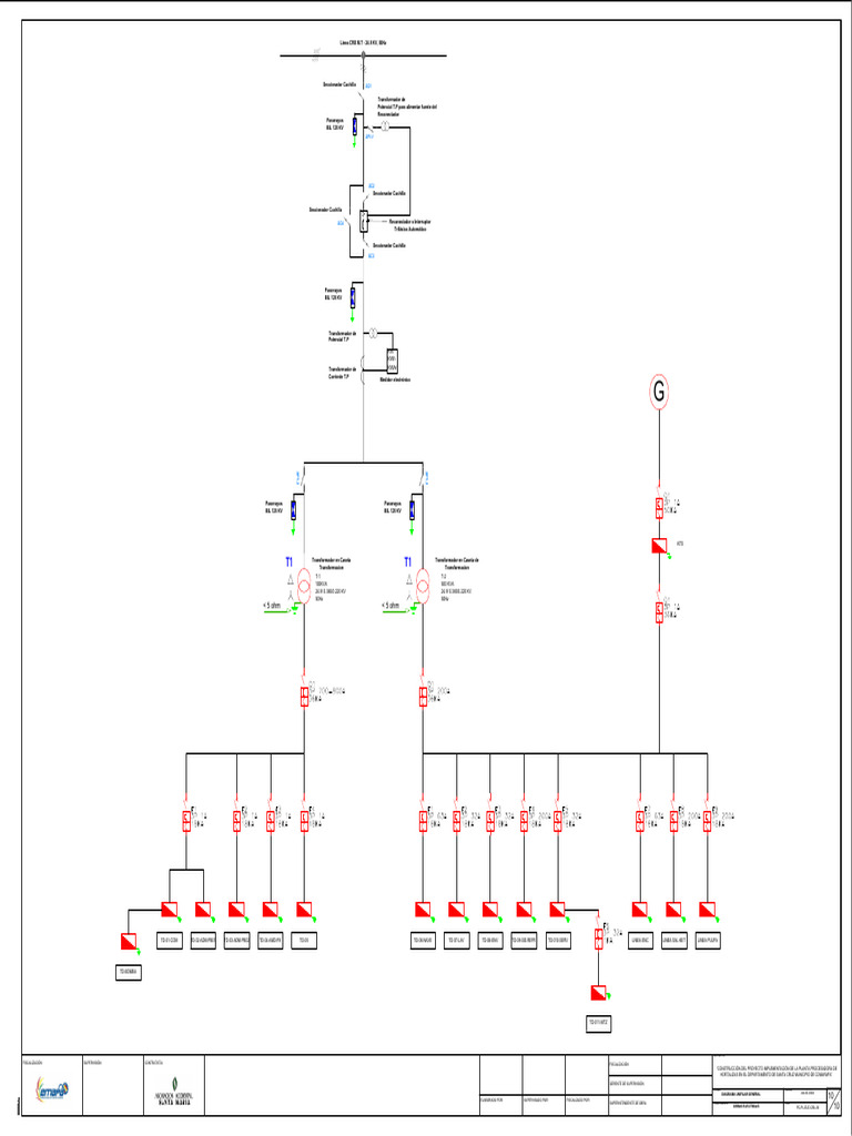 Diagrama Unifilar Obras Eléctricas 2024 | PDF | Ingenieria Eléctrica ...